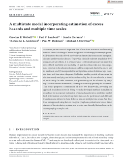 A multistate model incorporating estimation of excess hazards and ...