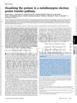 Visualizing the protons in a metalloenzyme electron proton transfer pathway