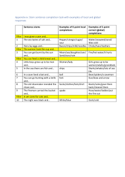 Appendix ix: Stem sentence completion task with examples of local and ...