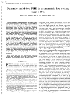 Dynamic multi-key FHE in asymmetric key setting from LWE