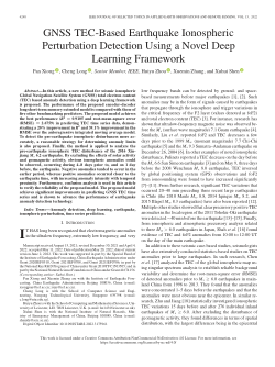 GNSS TEC-based earthquake ionospheric perturbation detection using a ...