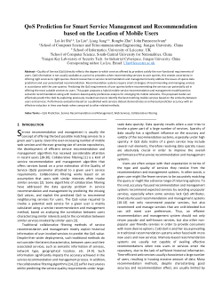 QoS prediction for smart service management and recommendation based on the location of mobile users