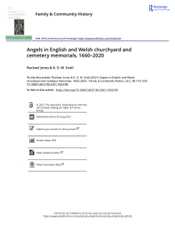 Angels in English and Welsh churchyard and cemetery memorials, 1660–2020