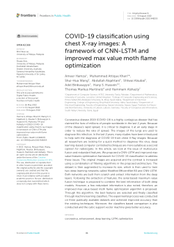 COVID-19 classification using chest X-ray images: A framework of CNN ...