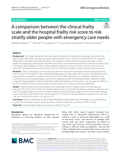 A comparison between the clinical frailty scale and the hospital ...