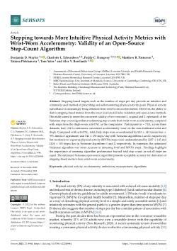 Stepping towards More Intuitive Physical Activity Metrics with Wrist-Worn Accelerometry ...