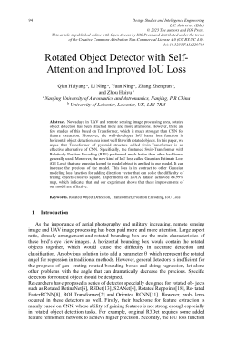 Rotated Object Detector with Self- Attention and Improved IoU Loss