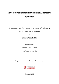 Novel Biomarkers for Heart Failure: A Proteomic Approach