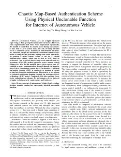 Chaotic Map-Based Authentication Scheme Using Physical Unclonable Function for Internet of ...