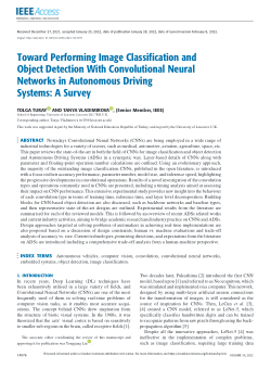 Toward Performing Image Classification and Object Detection with Convolutional Neural Networks ...