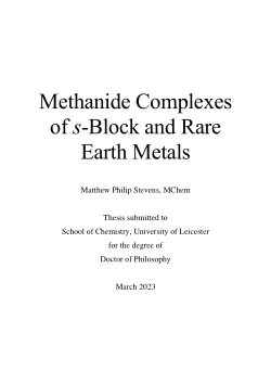 Methanide Complexes of s-Block and Rare Earth Metals