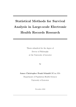 Statistical Methods for Survival Analysis in Large-scale Electronic ...