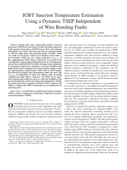IGBT Junction Temperature Estimation Using a Dynamic TSEP Independent of Wire Bonding Faults