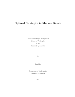 Optimal Strategies in Markov Games