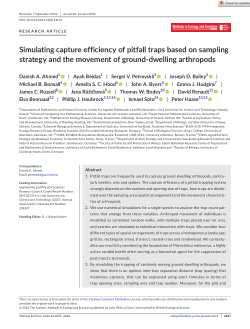 Simulating capture efficiency of pitfall traps based on sampling ...