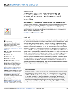 A dynamic attractor network model of memory formation, reinforcement and forgetting.
