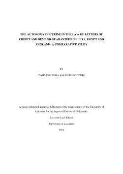 The Autonomy Doctrine in the Law of Letters of Credit and Demand ...