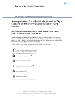 A new pterosaur from the Middle Jurassic of Skye, Scotland and the ...
