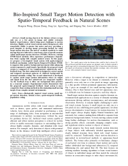 Bio-Inspired Small Target Motion Detection With Spatio-Temporal ...