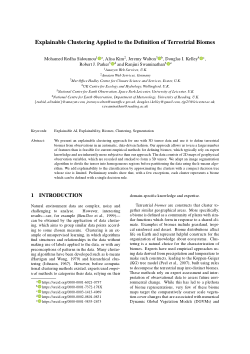 Explainable Clustering Applied to the Definition of Terrestrial Biomes