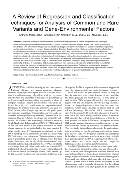 A review of regression and classification techniques for analysis of ...