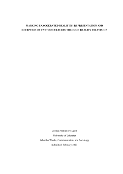 Marking Exaggerated Realities: Representation and Reception of Tattoo ...