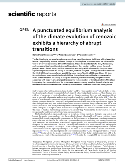 A punctuated equilibrium analysis of the climate evolution of cenozoic ...