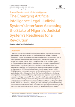 The Emerging Artificial Intelligence Legal-Judicial System’s Interface ...