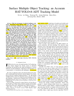 Surface Multiple Object Tracking: an Accurate HAT-YOLOv8-ADT Tracking Model