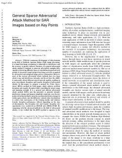 General Sparse Adversarial Attack Method for SAR Images based on Key Points