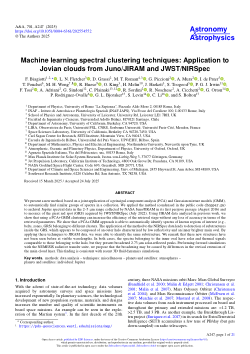 Machine learning spectral clustering techniques: Application to Jovian ...