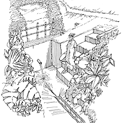 Protected spring with access steps