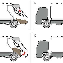 Rear loading hydraulic compactor