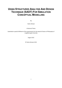 Using structured analysis and design technique (SADT) for simulation ...