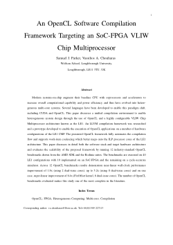 Item - An OpenCL software compilation framework targeting an SoC-FPGA ...