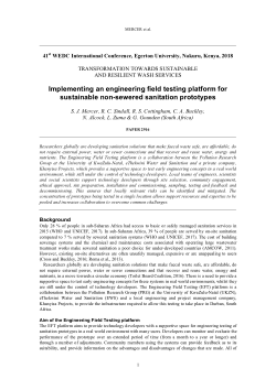 Implementing an engineering field testing platform for sustainable non ...