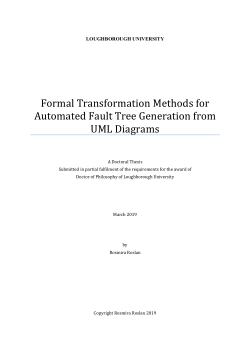 Formal transformation methods for automated fault tree generation from UML diagrams