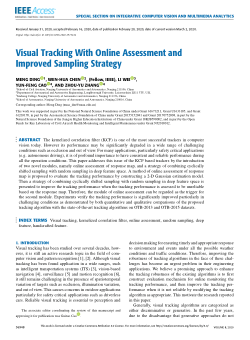 Visual tracking with online assessment and improved sampling strategy