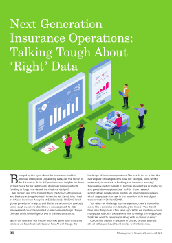Next generation insurance operations: Talking tough about ‘right’ data