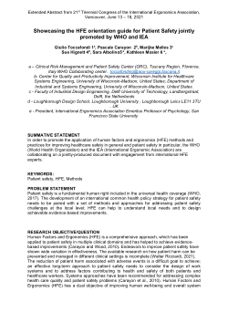 Showcasing the HFE orientation guide for Patient Safety jointly ...