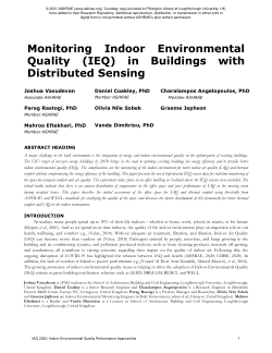Monitoring Indoor Environmental Quality (IEQ) in buildings with distributed sensing