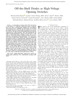 Off-the-shelf diodes as high-voltage opening switches