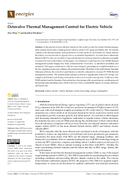 Octovalve thermal management control for electric vehicle