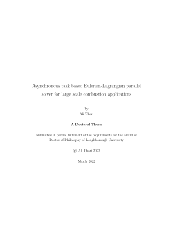 Asynchronous task based Eulerian-Lagrangian parallel solver for large scale combustion applications