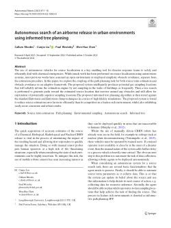 Autonomous search of an airborne release in urban environments using informed tree planning