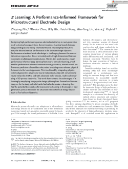 π learning: a performance‐informed framework for microstructural electrode design