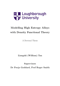 Modelling high entropy alloys with density functional theory