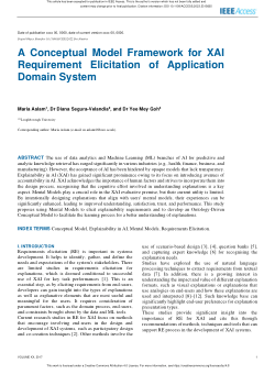 A conceptual model framework for XAI requirement elicitation of ...