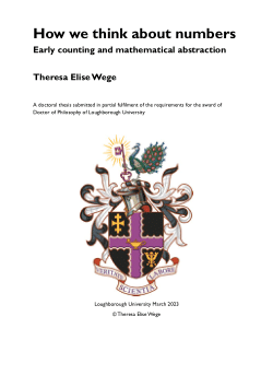 How we think about numbers: early counting and mathematical abstraction