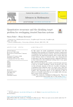 Quantitative recurrence and the shrinking target problem for overlapping iterated function systems
